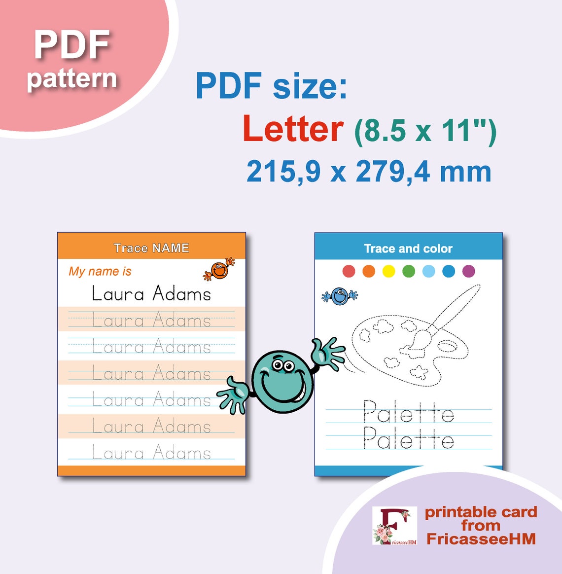 Printable Handwriting Practice Name Age Address Phone - Etsy