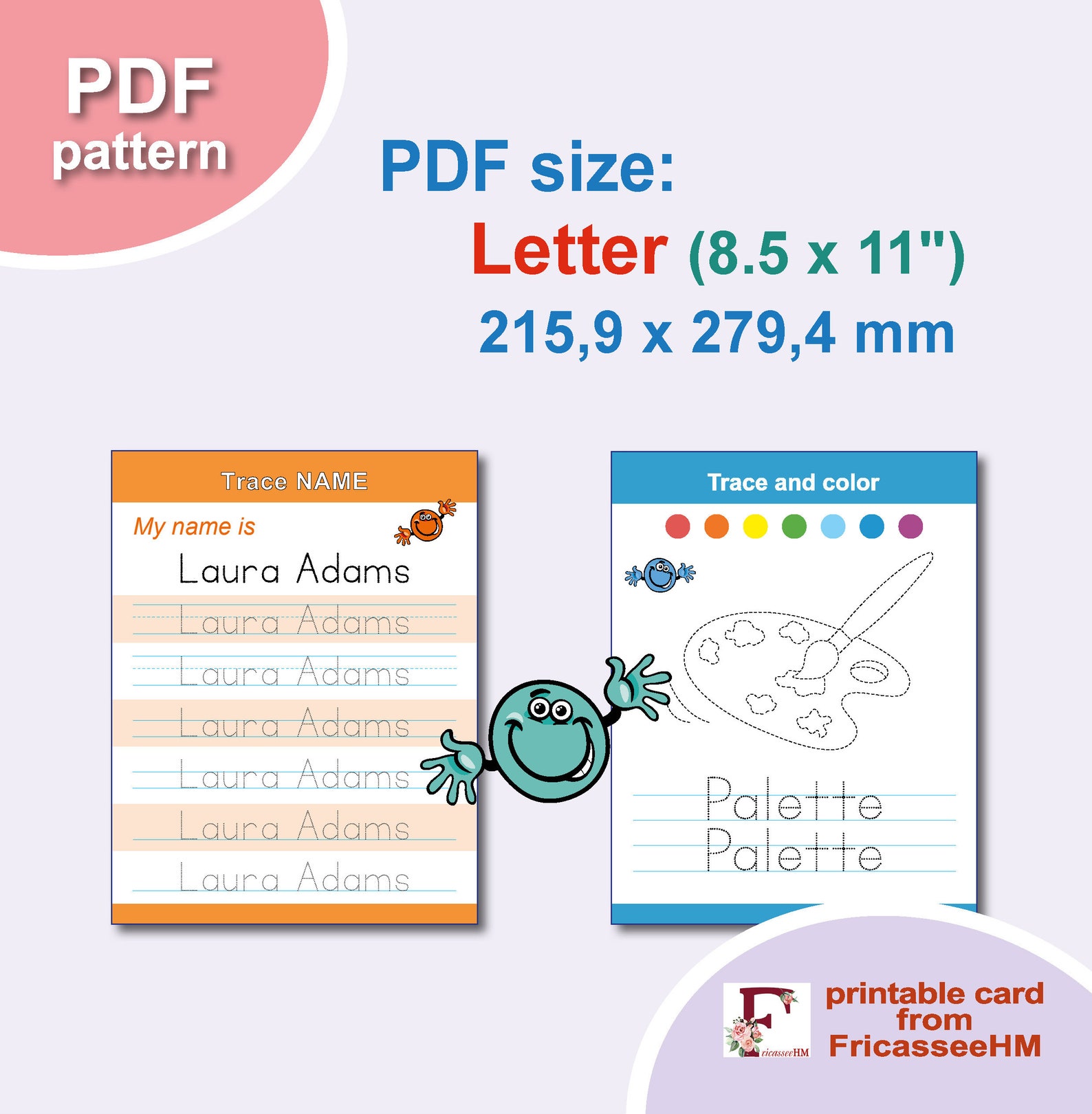 Printable Handwriting Practice Name Age Address Phone - Etsy