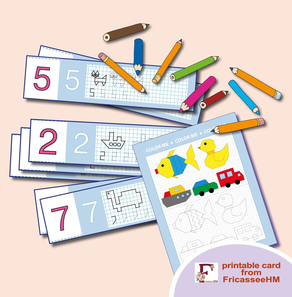 Tracing Numbers Cards Preschool Kindergarten Tracing Learn - Etsy