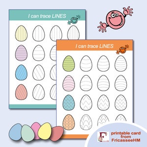 Easter Eggs Kids Book. Tracing Printable Worksheets for Preschool ...
