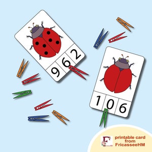 Printable Montessori Counting Cards(0-10), Preschool Maths, Homeschool ...