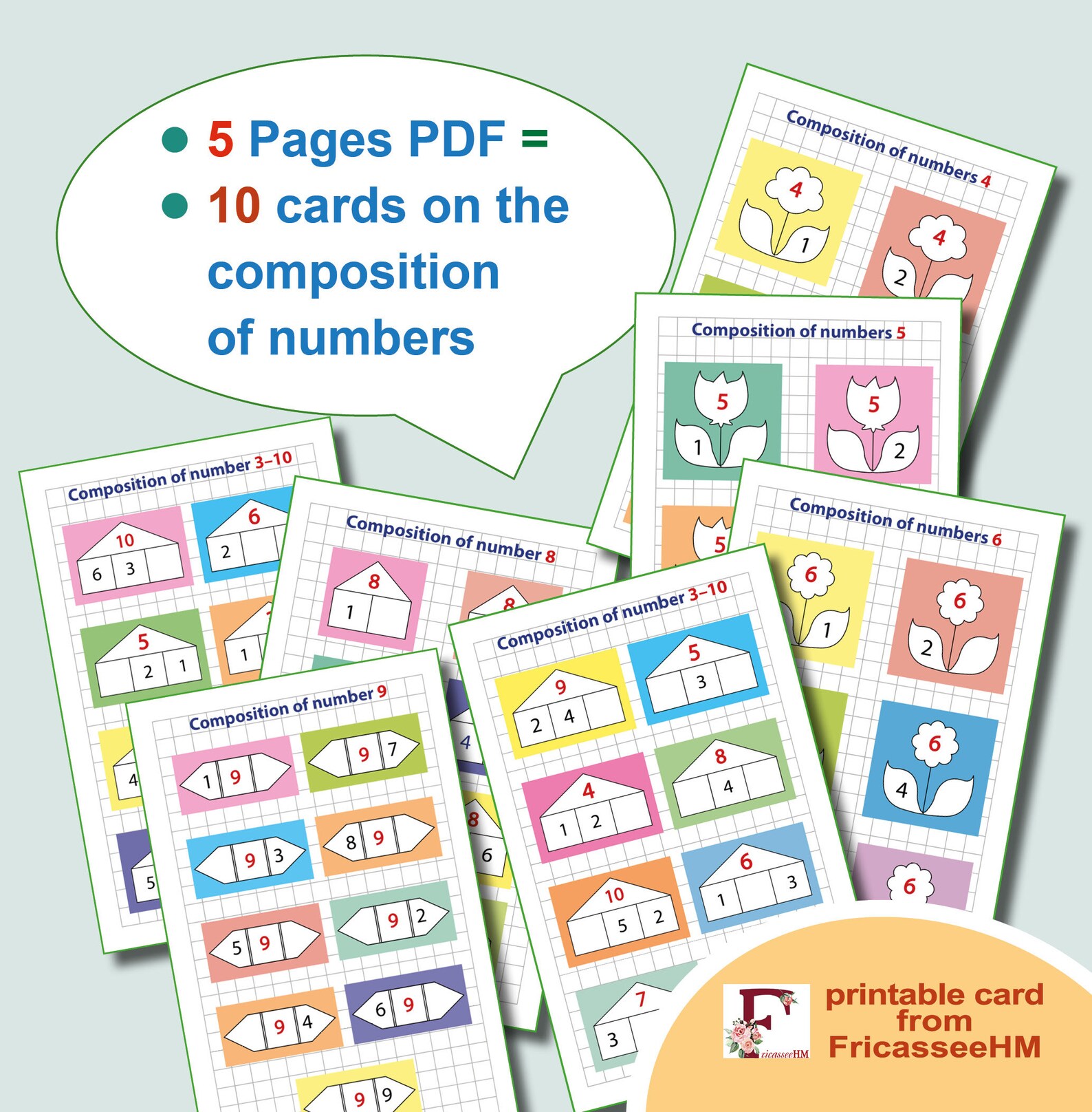 Printable Maths Worksheets Counting 1 to 10 Grade 1 - Etsy