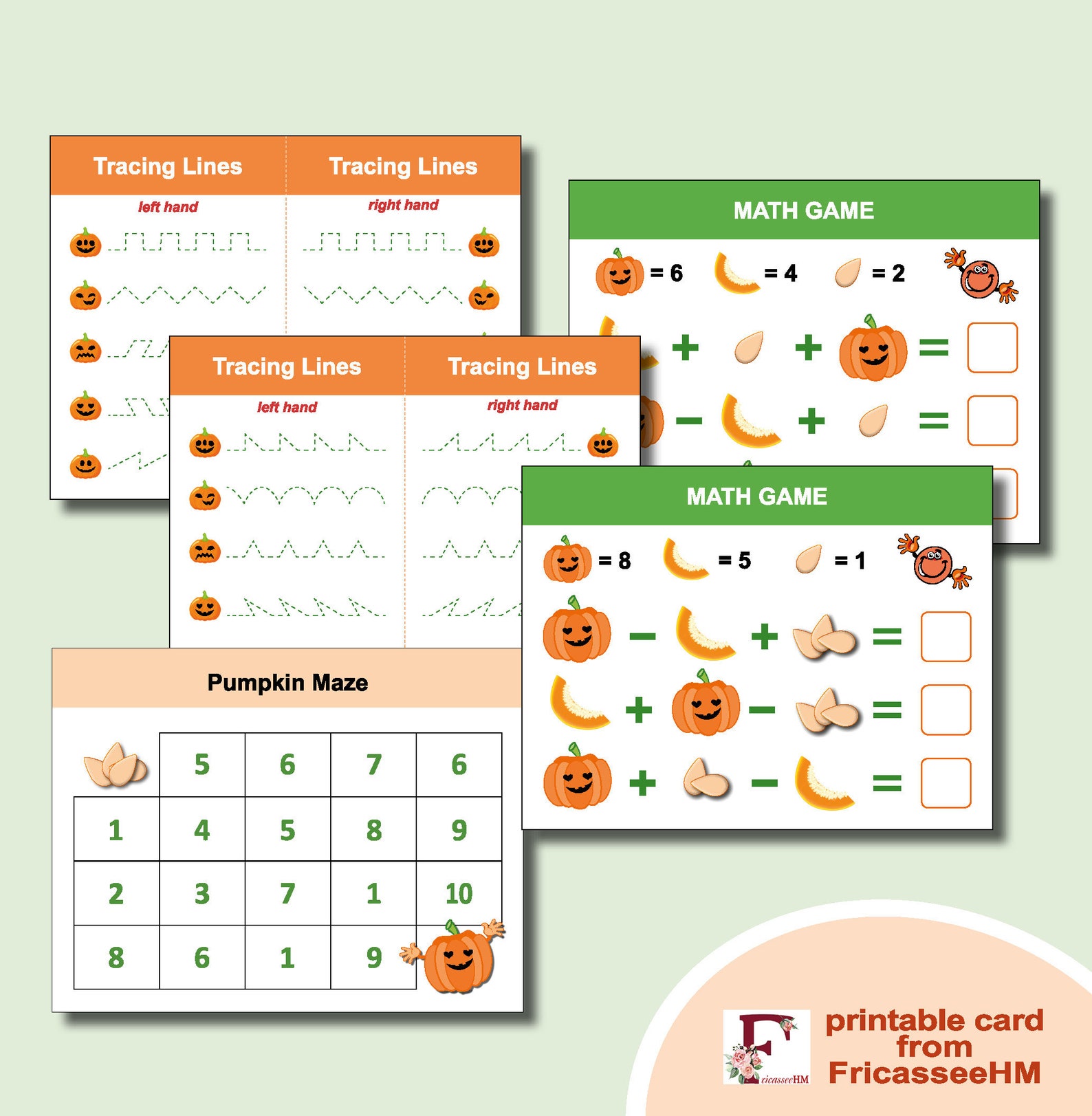 Pumpkin Learning Pack. Printable Pumpkin Activities. Printable - Etsy