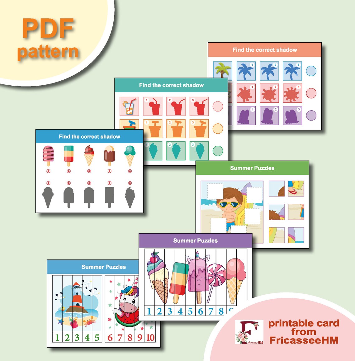 Summer Preschool Printable Busy Book, Toddler Learning Pack, Homeschool ...