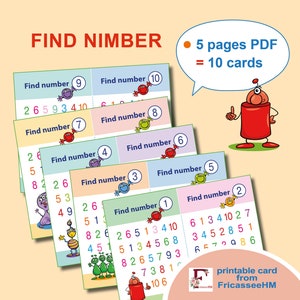 Numbers Toddler Busy Book. Counting Cards (1-10). Monsters Toddler ...