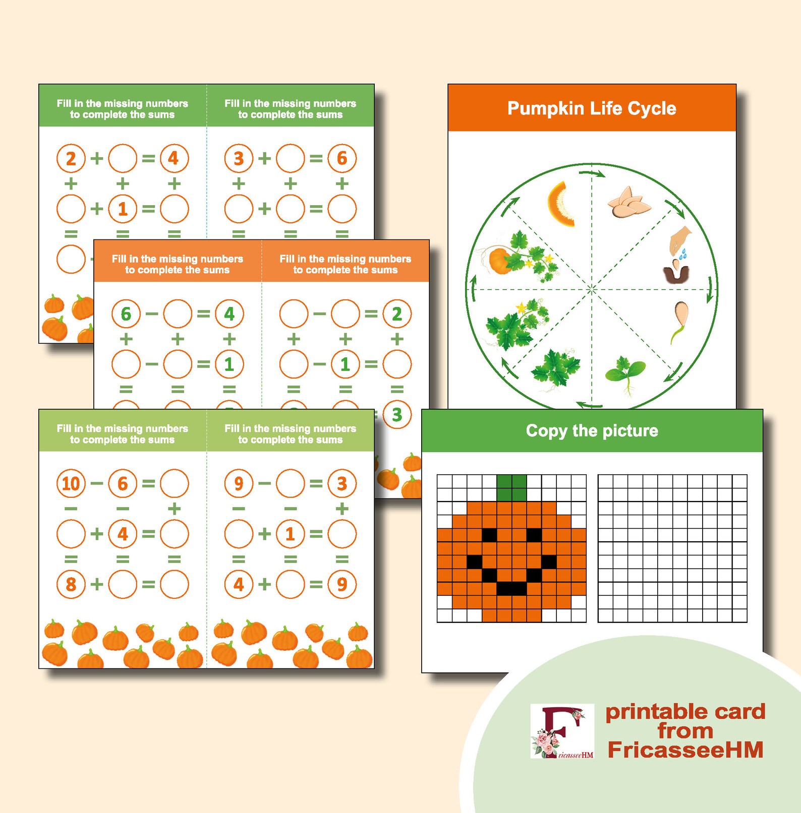 Pumpkin Learning Pack. Printable Pumpkin Activities. Printable - Etsy