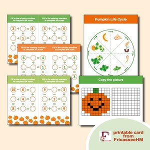 Pumpkin Learning Pack. Printable Pumpkin Activities. Printable Pumpkin ...