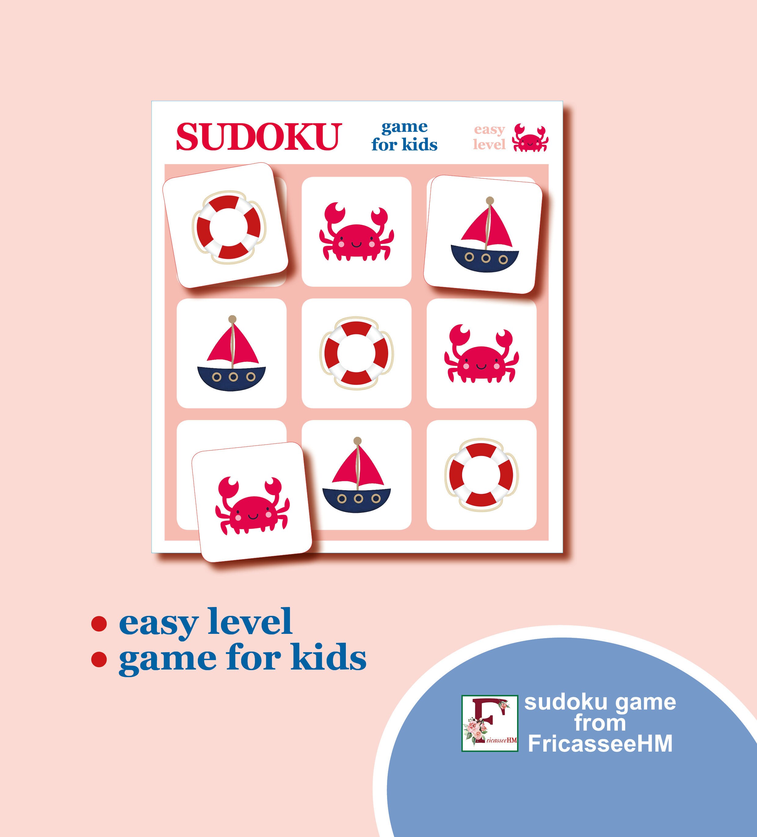 Easy Sudoku Puzzles, 20 Printable Cards, Sudoku Game for Kids and ...