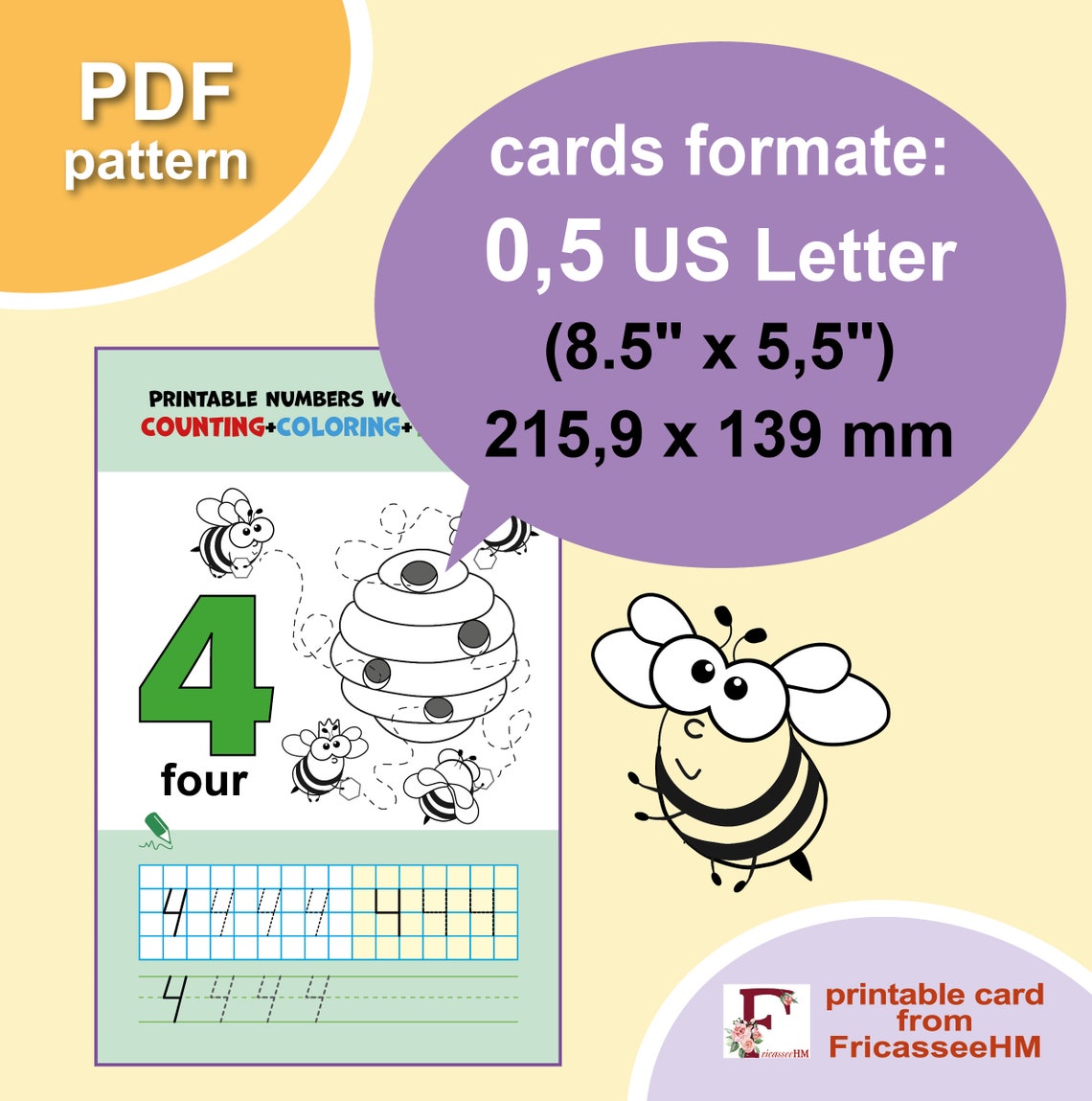 Printable Coloring Pages for Kids. Numbers Tracing Worksheets ...