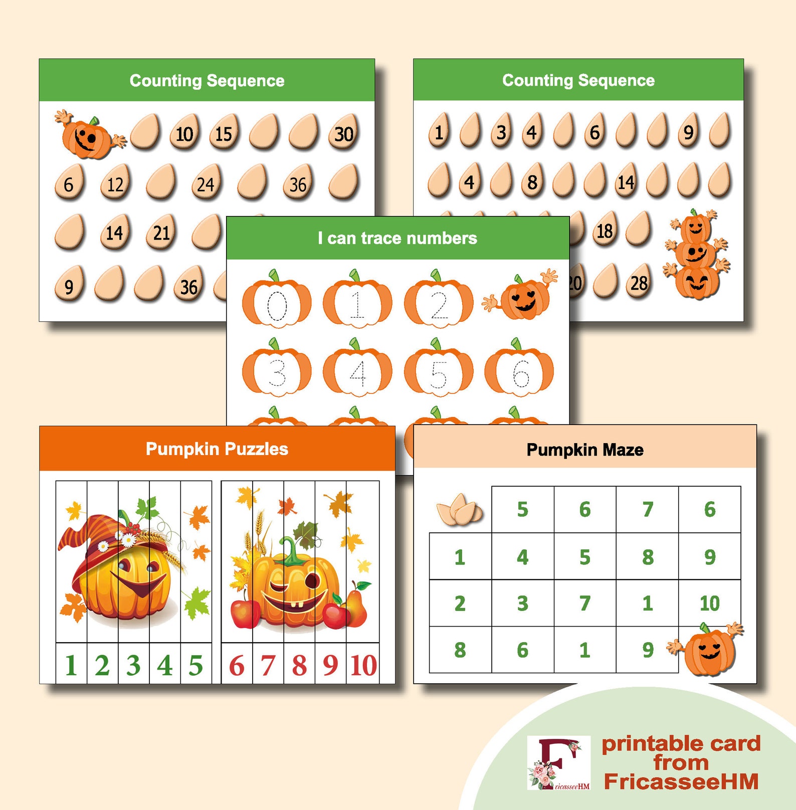 Pumpkin Learning Pack. Printable Pumpkin Activities. Printable Pumpkin ...