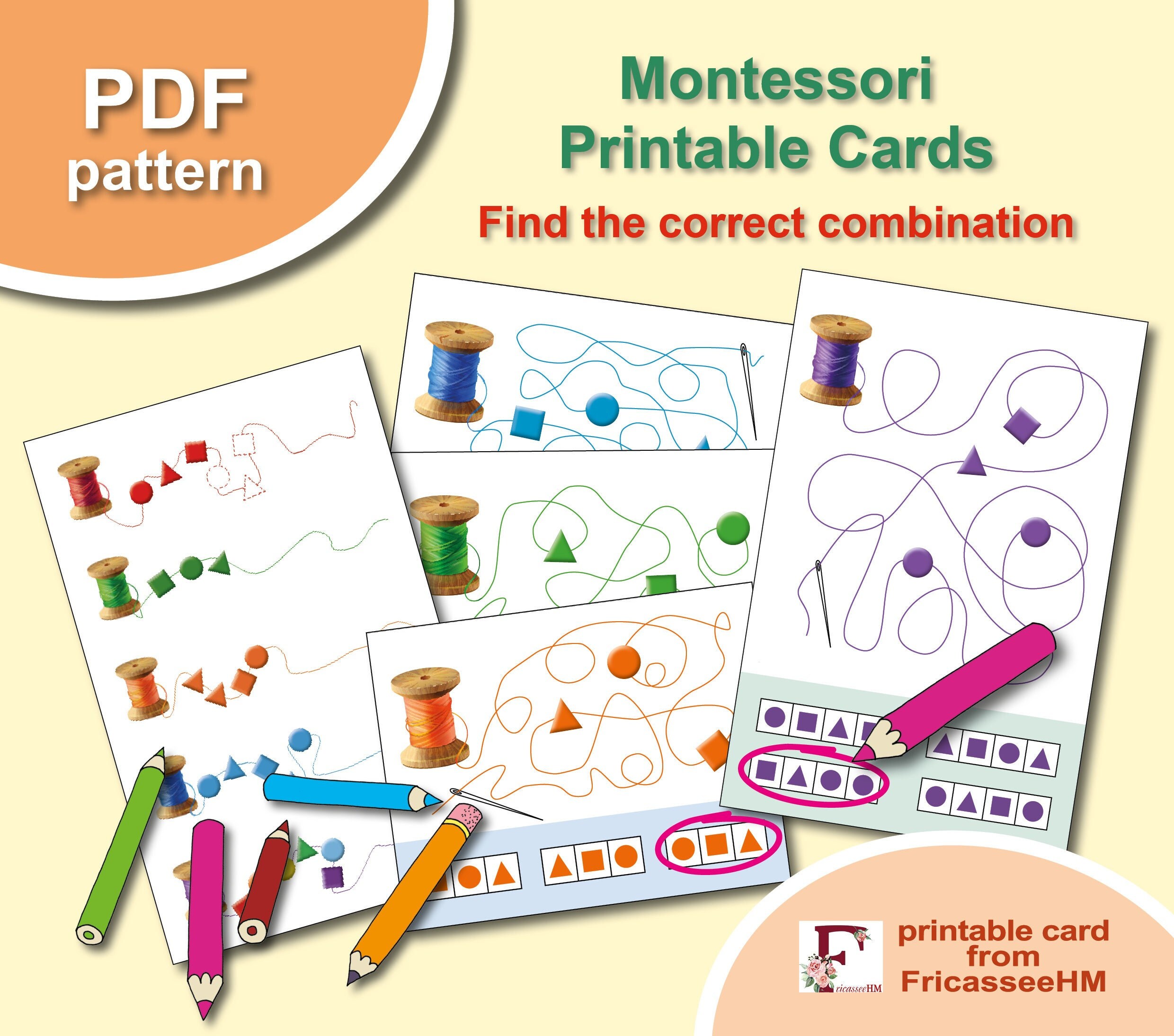 Montessori Printable Cards, Preschool Learning, Kindergarten ...