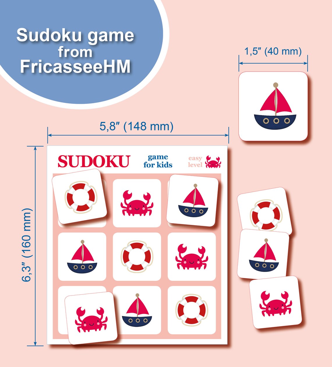 Easy Sudoku Puzzles 20 Printable Cards Sudoku Game for Kids - Etsy