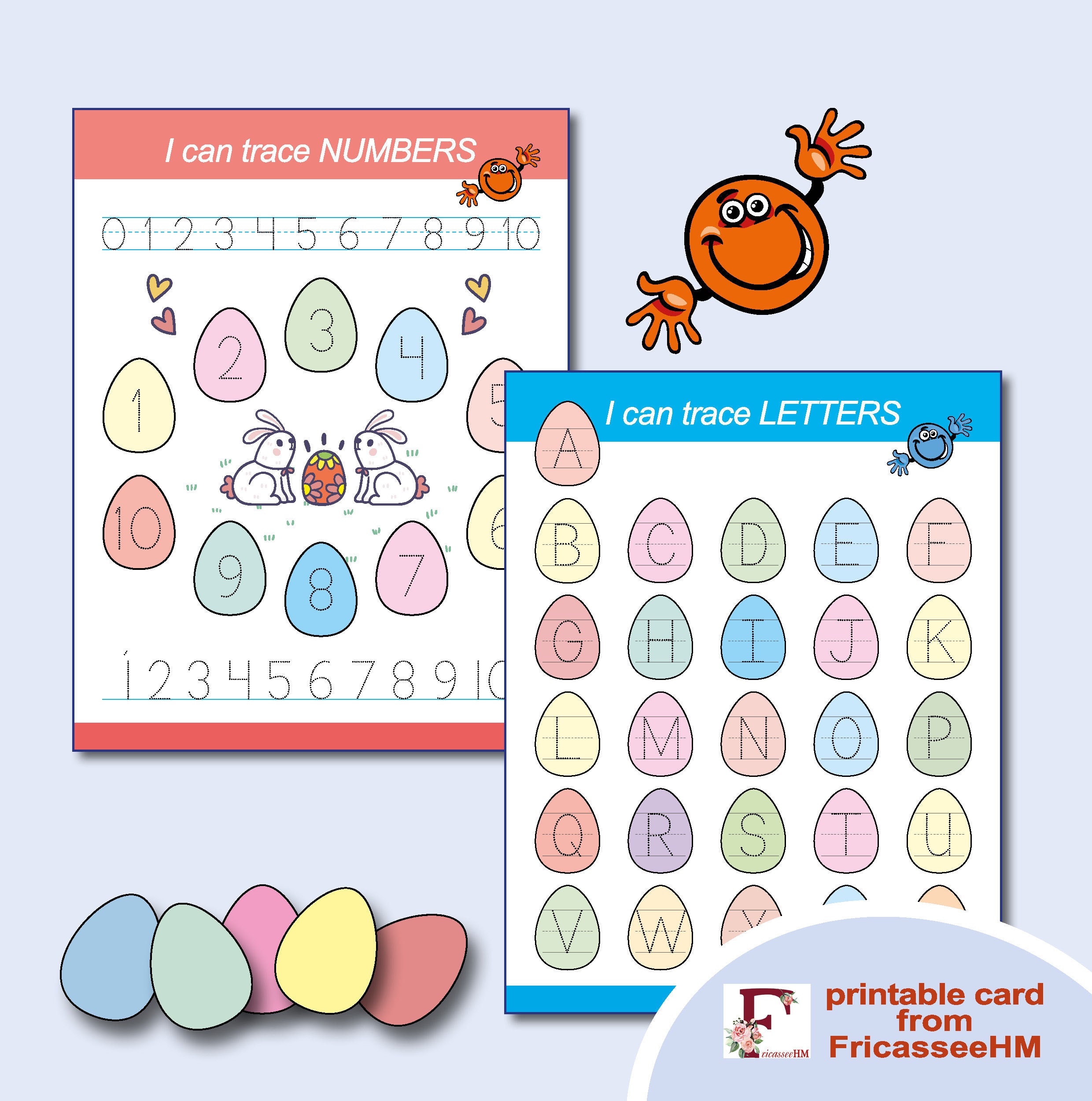 Easter Eggs Kids Book. Tracing Printable Worksheets for Preschool ...