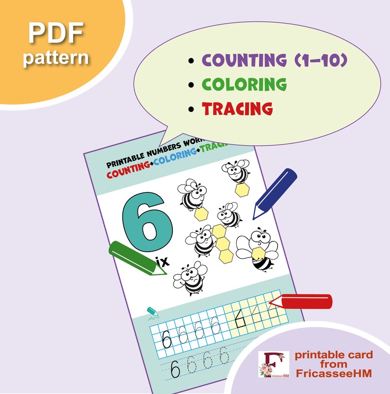 Printable Coloring Pages for Kids. Numbers Tracing Worksheets ...