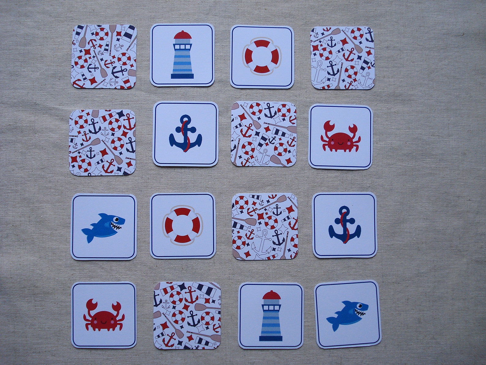Printable Sea Memory Game Montessori Board Cards Marine - Etsy