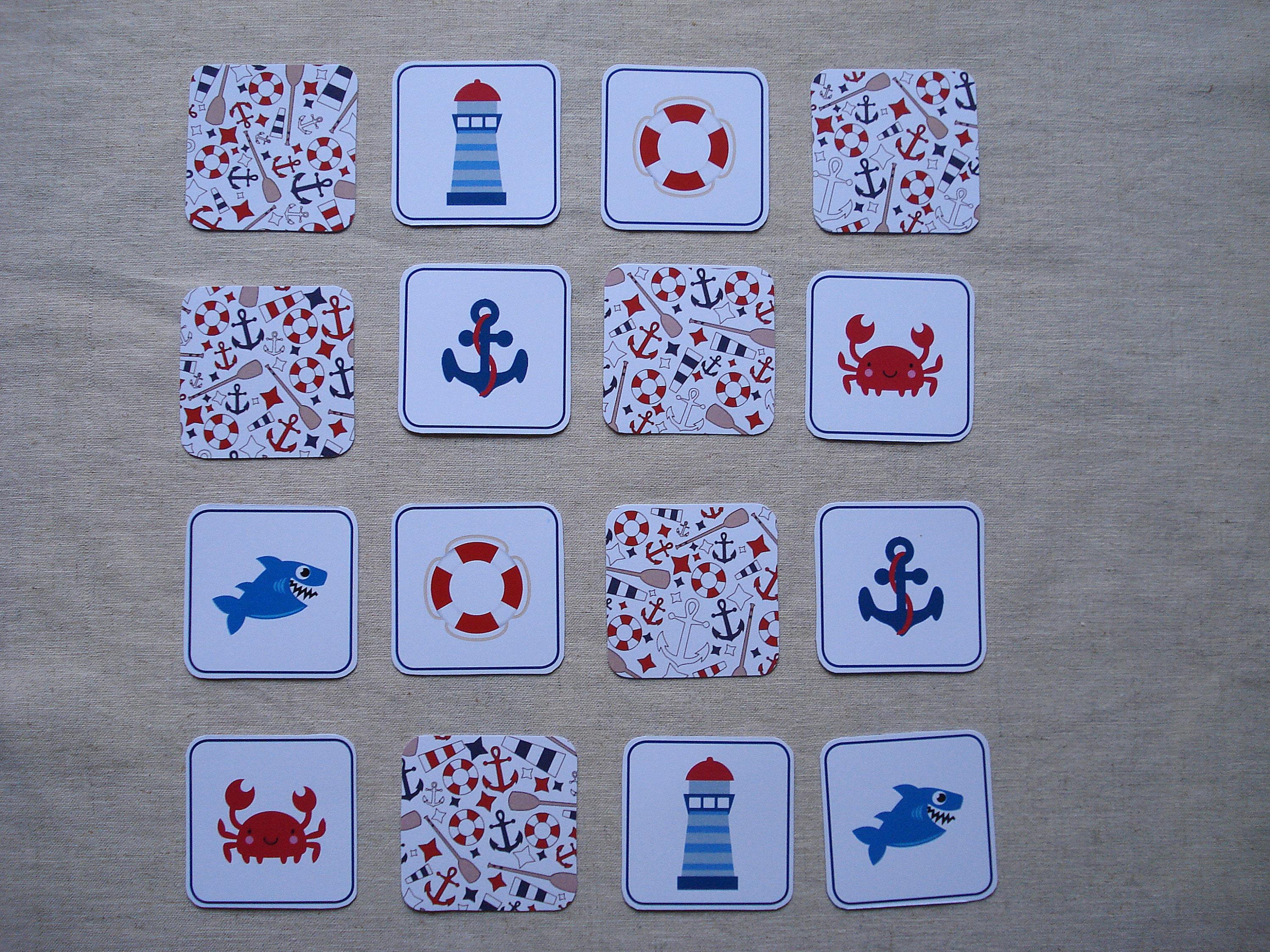 Printable Sea Memory Game Montessori Board Cards Marine - Etsy