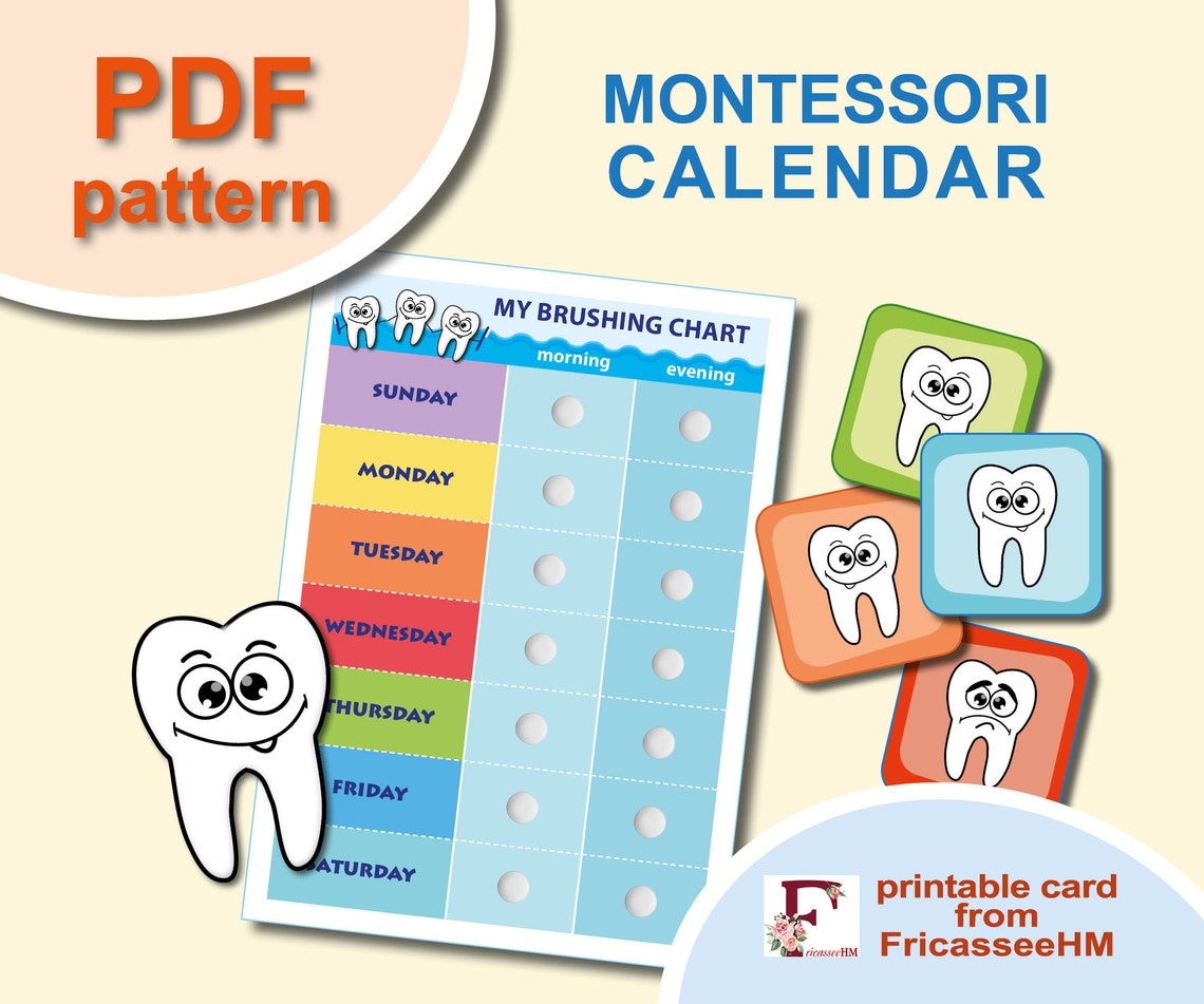 Tooth Brushing Chart My Brushing Chart Tooth Fairy Gift - Etsy