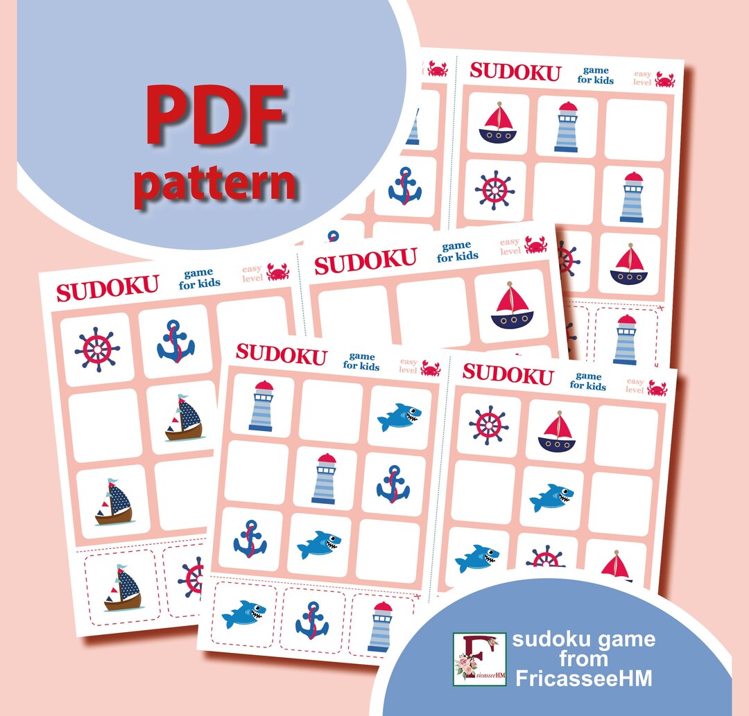 Easy Sudoku Puzzles, 20 Printable Cards, Sudoku Game for Kids and ...