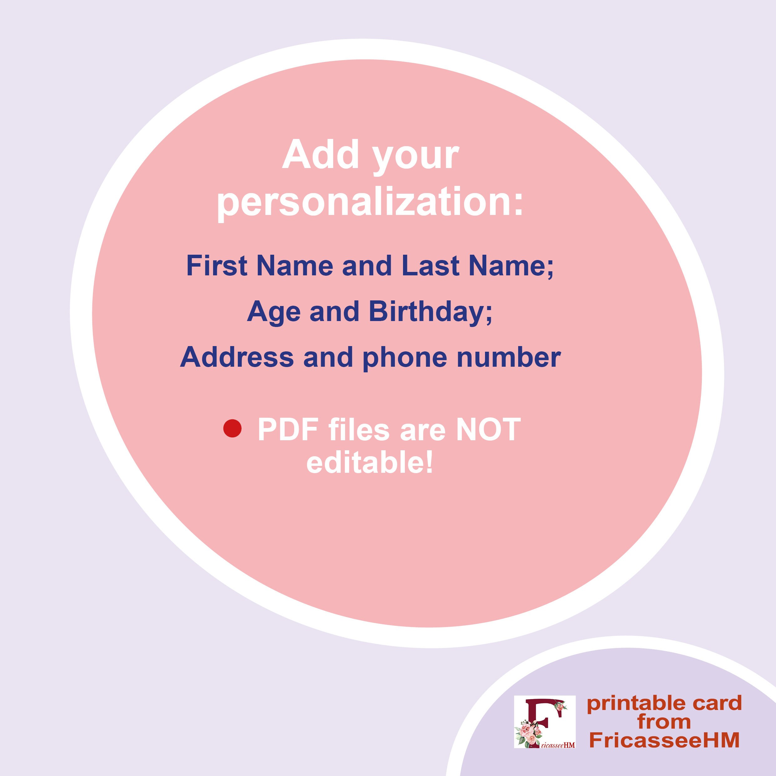 Printable Handwriting Practice Name, Age, Address, Phone Number ...