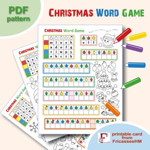 Printable Christmas Game Bundle, Christmas Activity for Kids, Printable ...