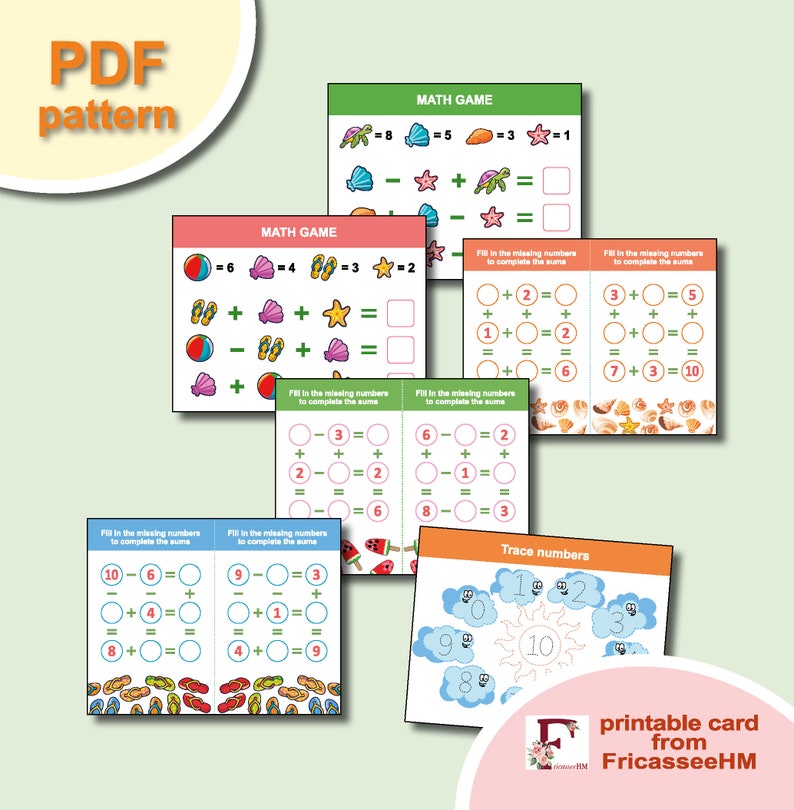 Summer Preschool Printable Busy Book, Toddler Learning Pack, Homeschool ...