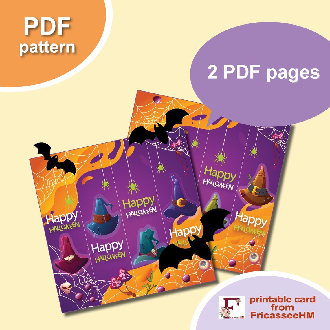 Halloween Printable Bookmarks Set of 8 PDF Bookmarks Gifts - Etsy