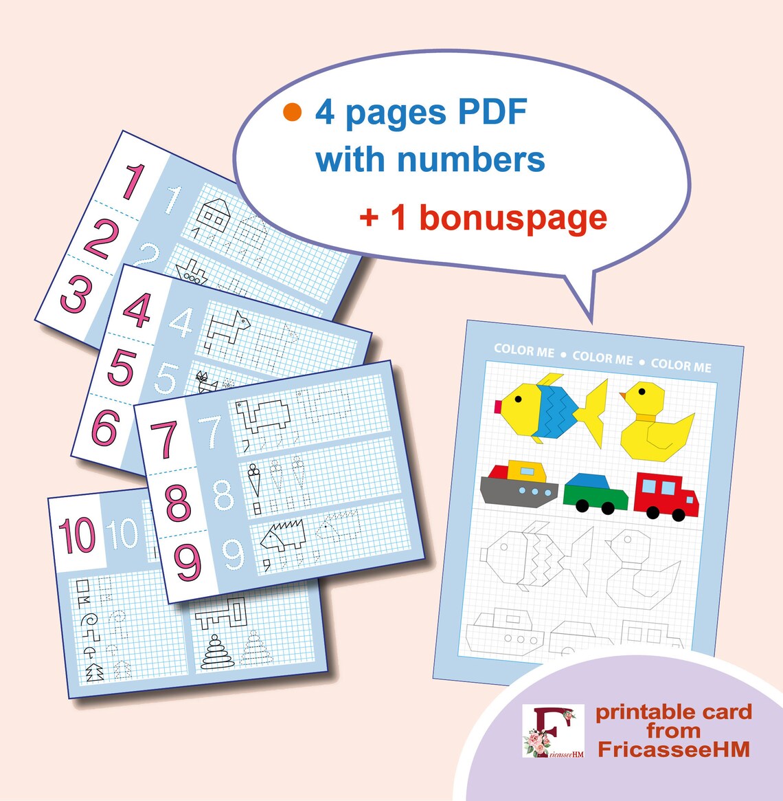 Tracing Numbers Cards Preschool Kindergarten Tracing Learn - Etsy