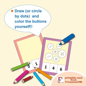 Montessori Buttons Clip Cards for Toddler, Numbers 1-10, Preschool ...