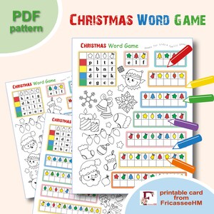 Printable Christmas Game Bundle, Christmas Activity for Kids, Printable ...