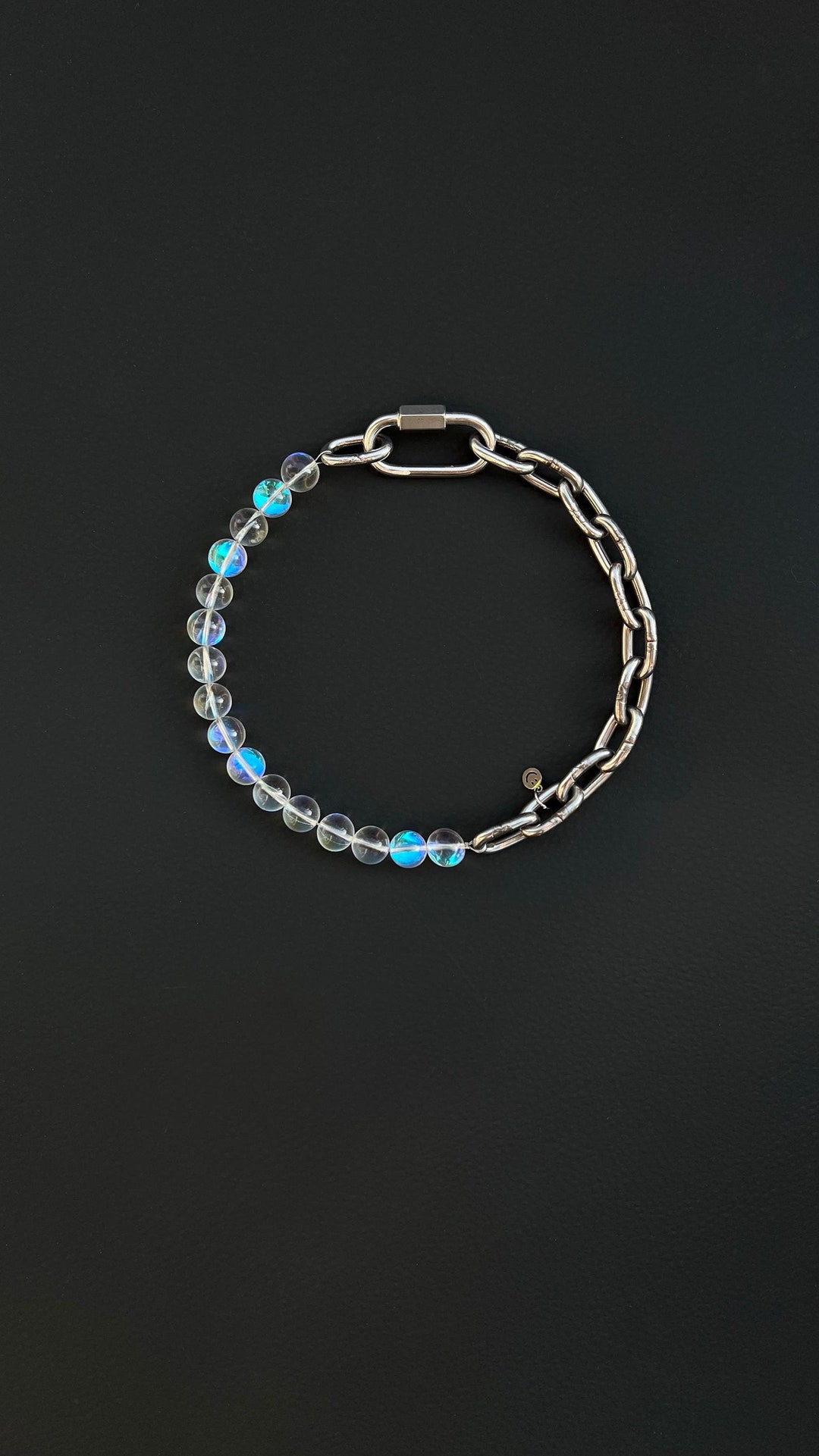 Precious Necklace Bracelet Holo Stainless Steel Chain Rave - Etsy