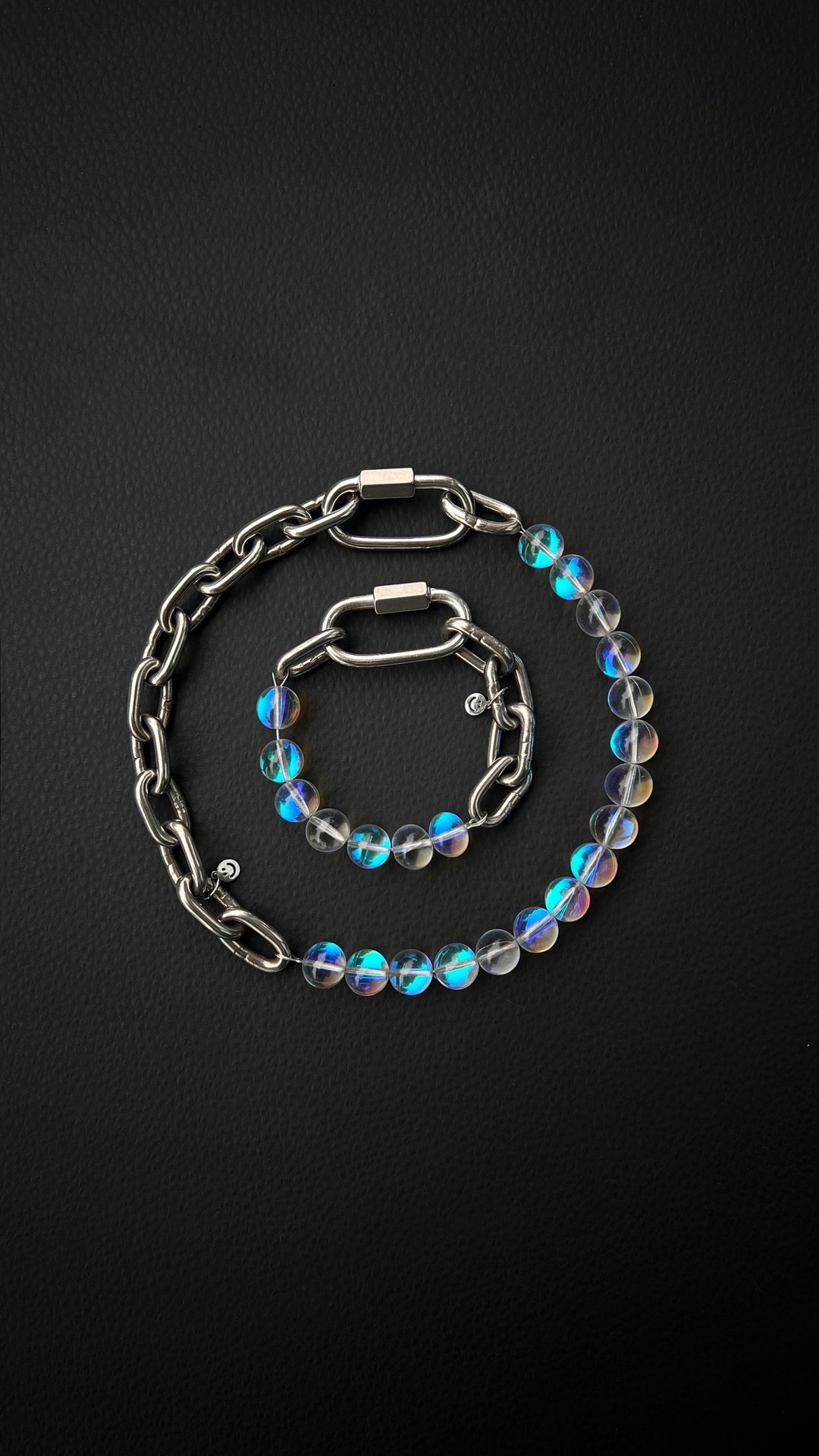 Precious • Necklace • Bracelet • Holo • Stainless Steel • Chain • Rave ...