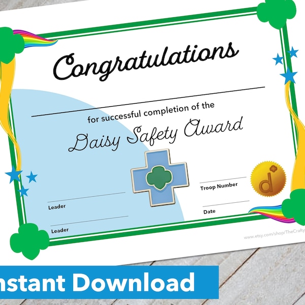 Girl Scout Senior Girltopia Visionary Journey Certificate Downloadable ...