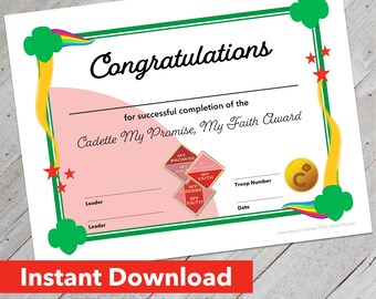 Girl Scout Leader Appreciation Certificate Printable PDF - Etsy