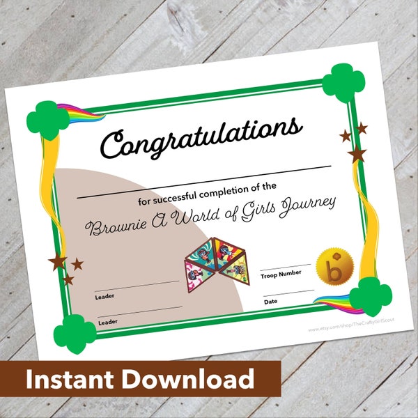 Girl Scout Brownie - Etsy