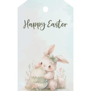 Printable Easter Gift Tags Cute Bunny Easter Basket Labels Party Favor ...