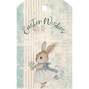 Printable Easter Gift Tags Cute Bunny Easter Basket Labels Party Favor ...