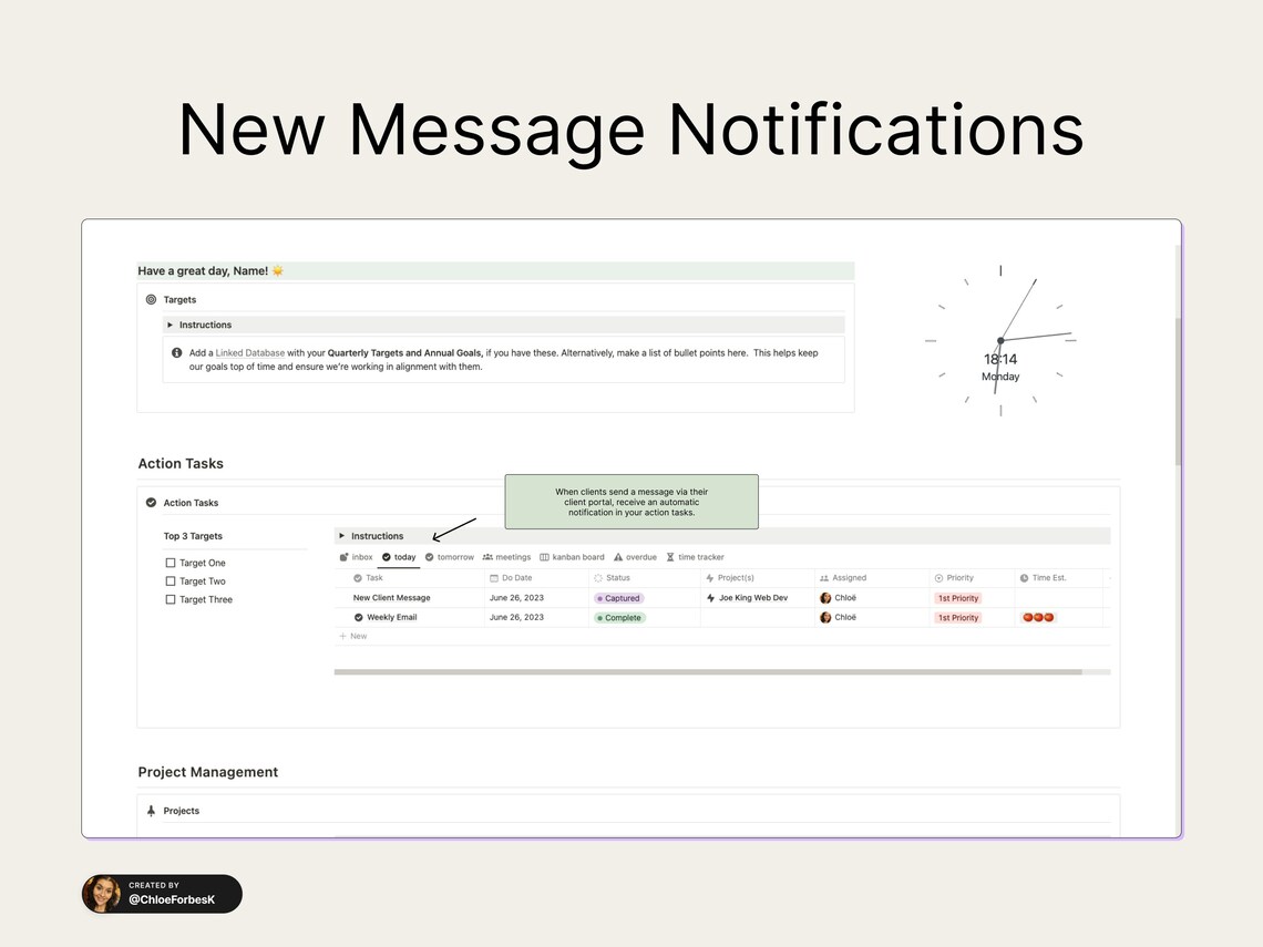 Notion Client Management Template - Etsy