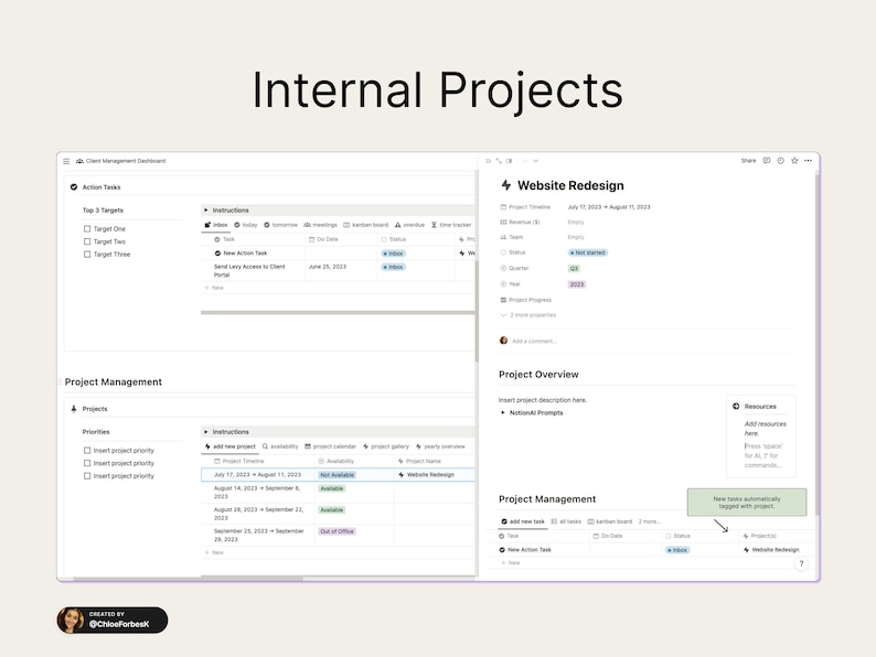 Notion Client Management Template - Etsy