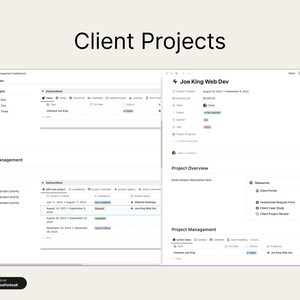 Notion Client Management Template - Etsy
