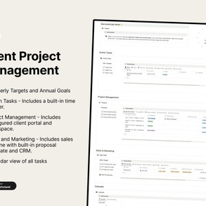 Notion Client Management Template - Etsy