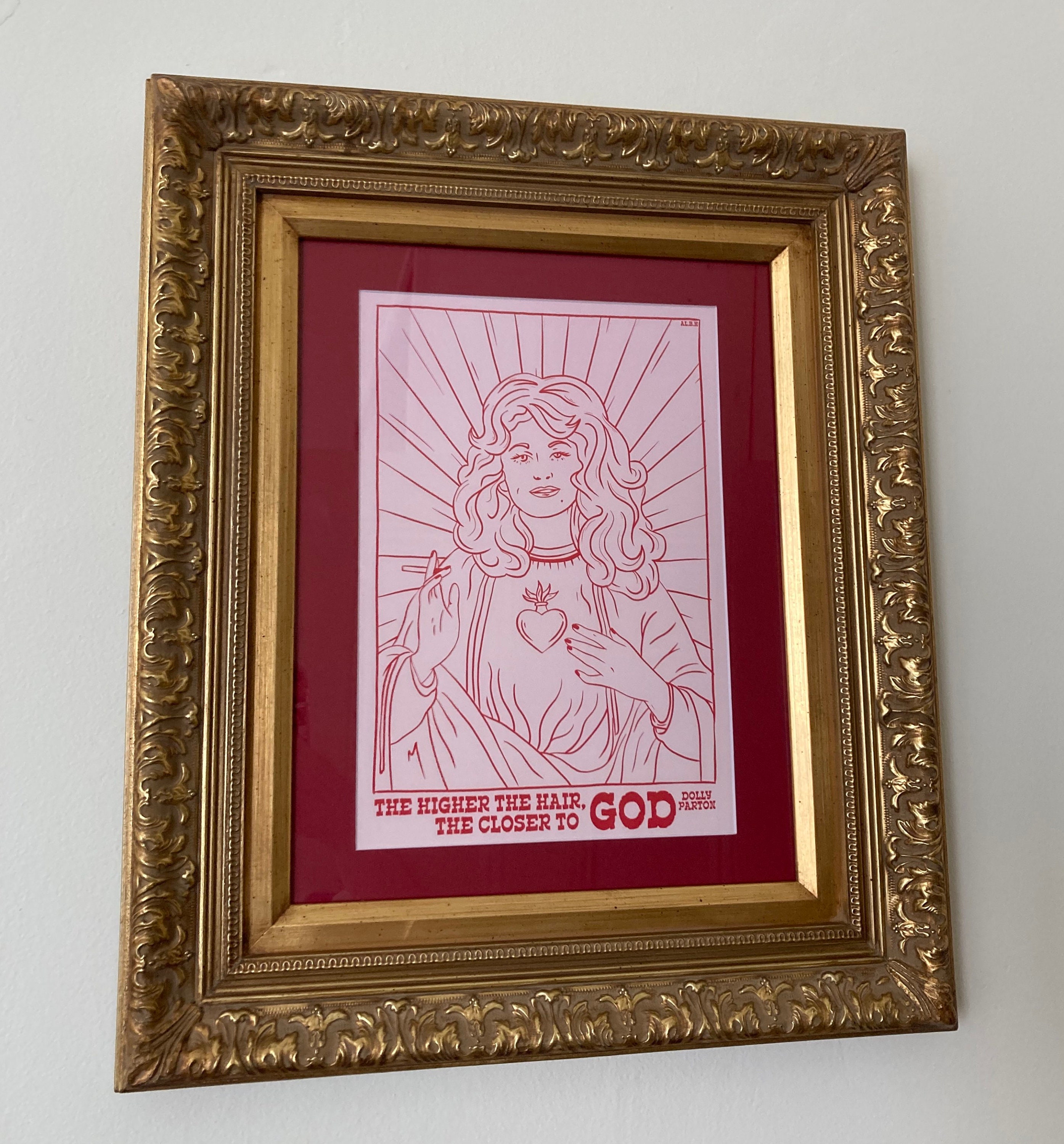 Dolly Virgin Mary A4 Art Print Religious Quote Country Music Etsy