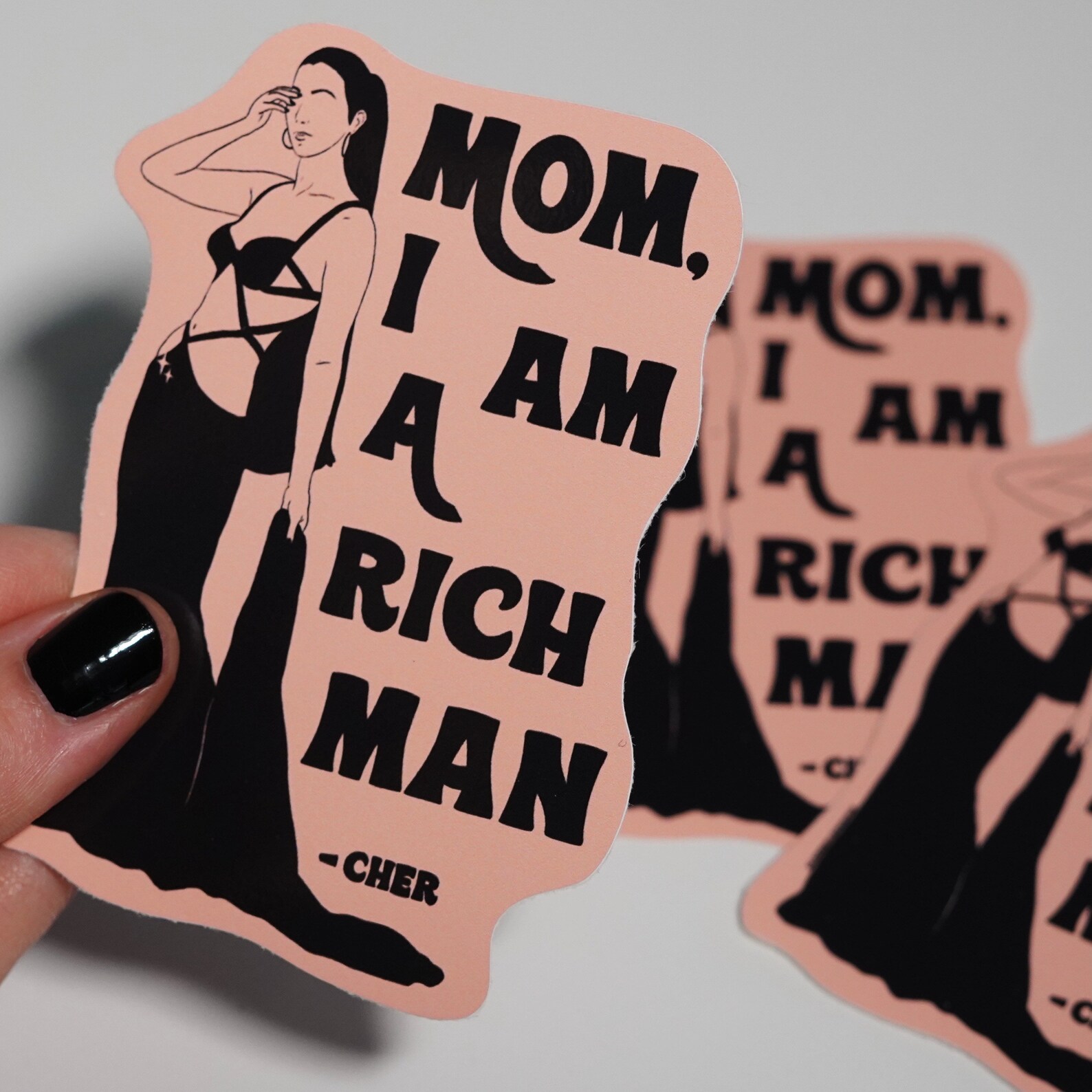 Cher Sticker / Mom I Am a Rich Man Feminist Vinyl Sticker Pop - Etsy UK