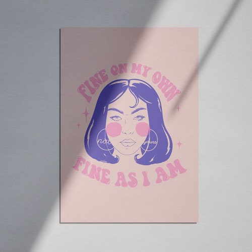A4 Feminist Art Print Self Love Feminism Femme Illustration Etsy
