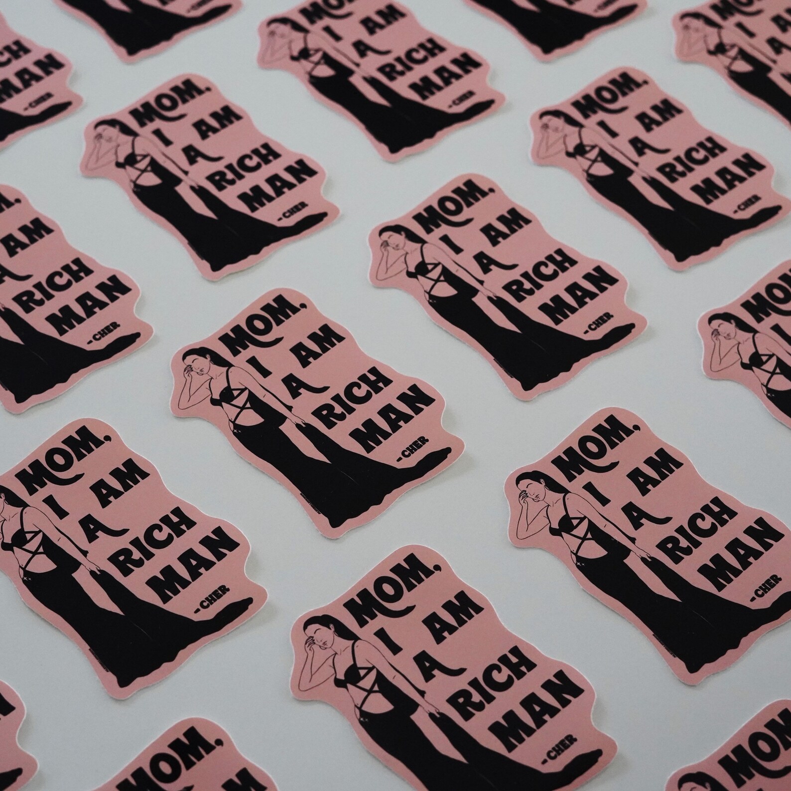 Cher Sticker / Mom I Am a Rich Man Feminist Vinyl Sticker Pop - Etsy UK