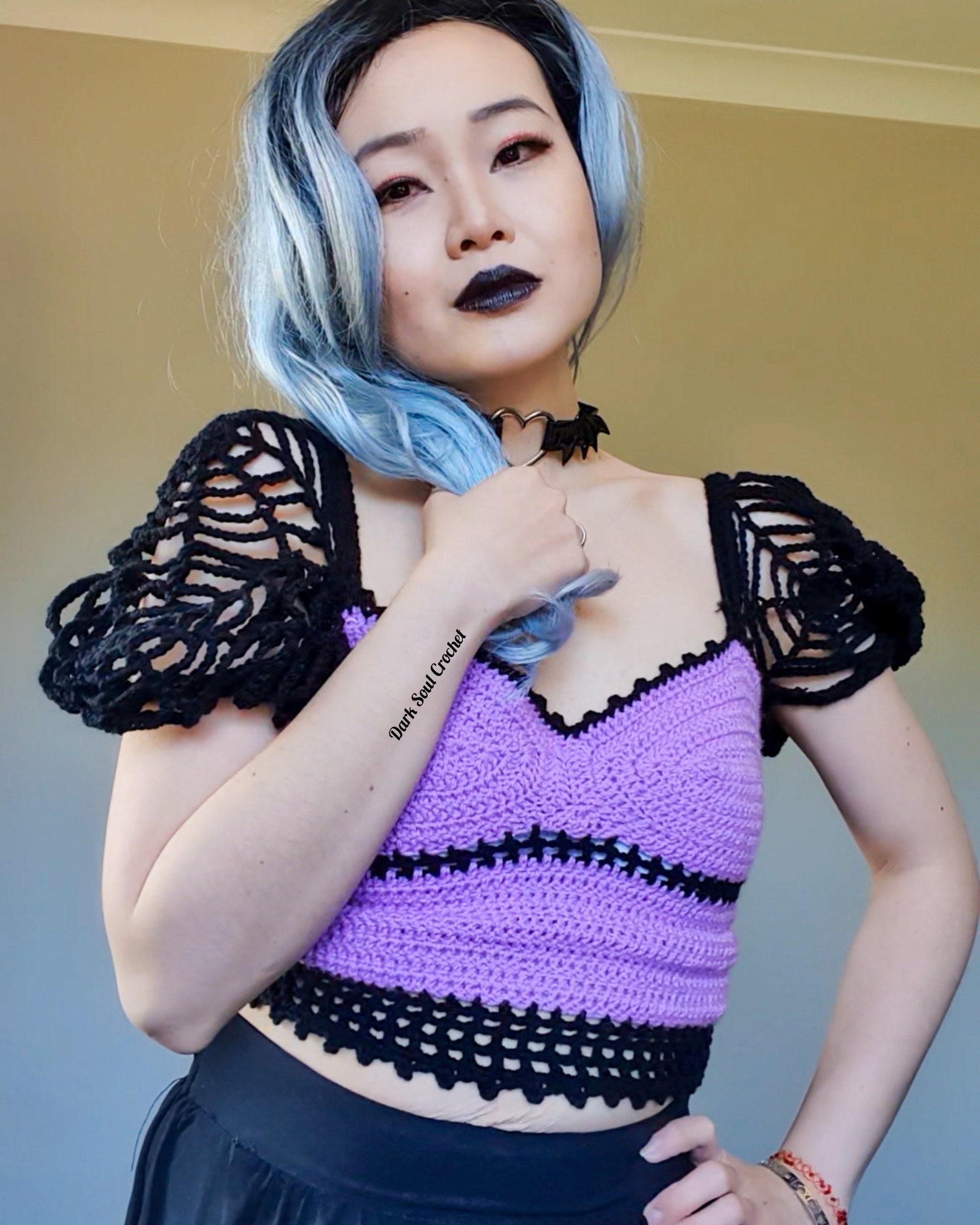 CROCHET PATTERN Gothic Princess Crochet Top / Spiderweb Gothic - Etsy