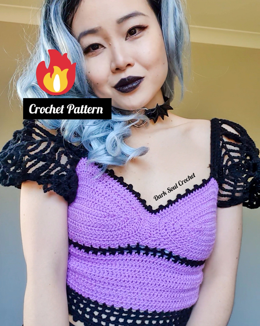 CROCHET PATTERN Gothic Princess Crochet Top / Spiderweb Gothic Top ...