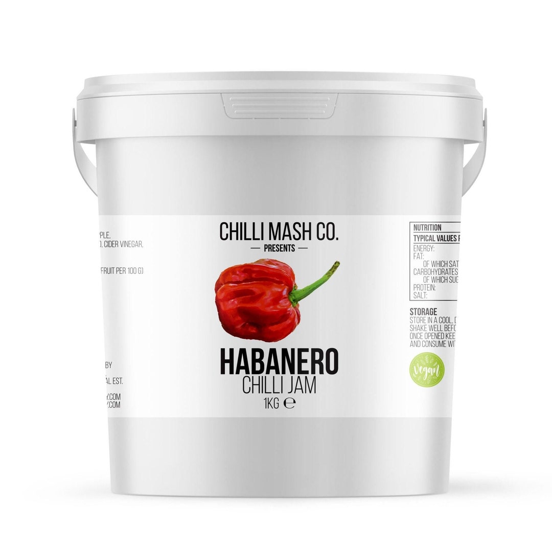 Habanero Chilli Jam 1kg Chilli Mash Company Medium Heat - Etsy