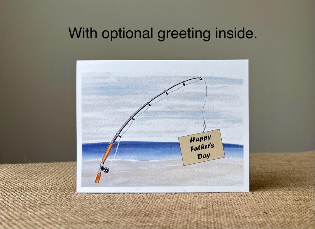Father’s Day-fishing Rod-funny-greeting Card-100% Recycled Paper-eco ...