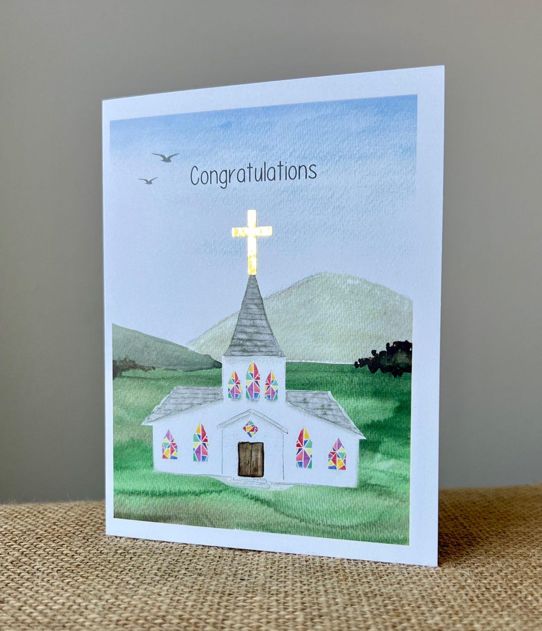 Confirmation-congratulations-church With Metallic Cross-greeting Card ...