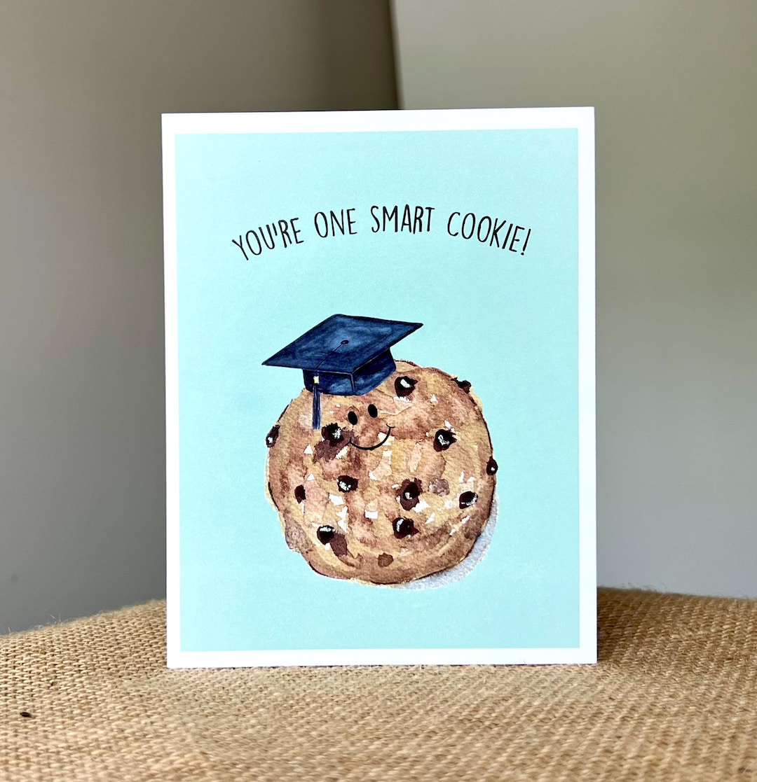 Graduation Card-smart Cookie-pun-funny-100% Recycled Paper-eco-friendly ...
